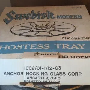 Anchor Hocking | Dining | Vintage Anchor Hocking Swedish 2 Pc Chip And ...